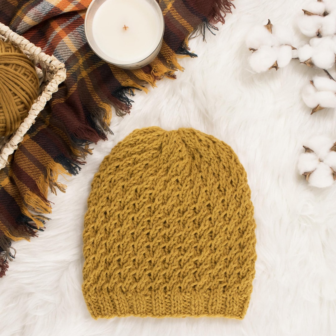 Toque Hat Knitting Pattern, Ripple Cable Knit Hat Pattern, Fall Worsted ...