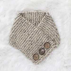 Trust Knitting Pattern Faux Button Knit Cowl Brome Fields - Etsy
