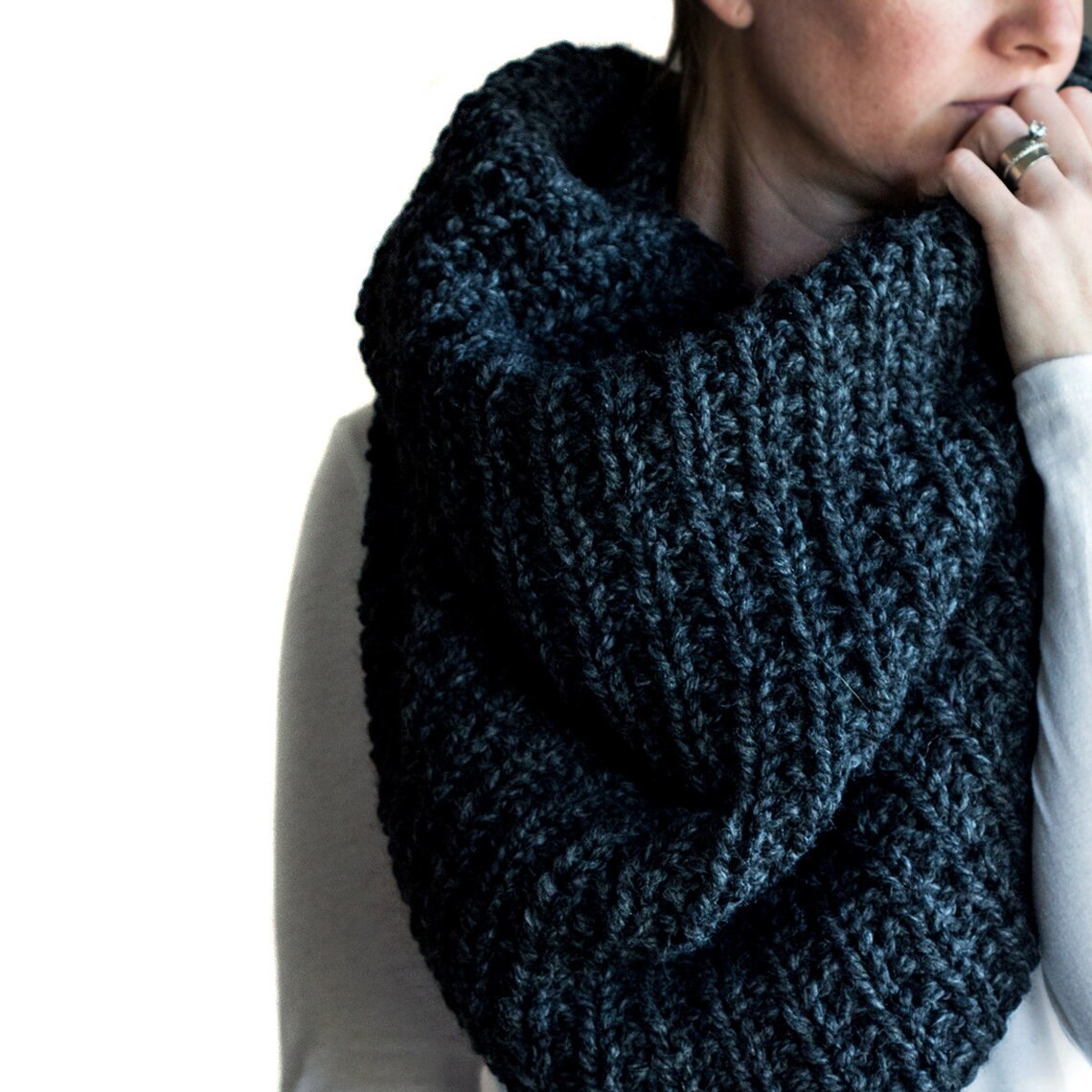Oversized Cowl Knitting Pattern, Super Bulky Cowl, Super Squishy ...