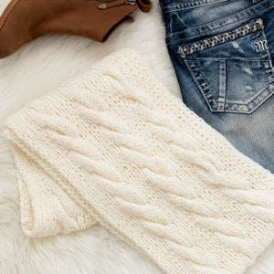 Cable Infinity Scarf Knitting Pattern - Cable & Rib Knit Scarf - Knit ...
