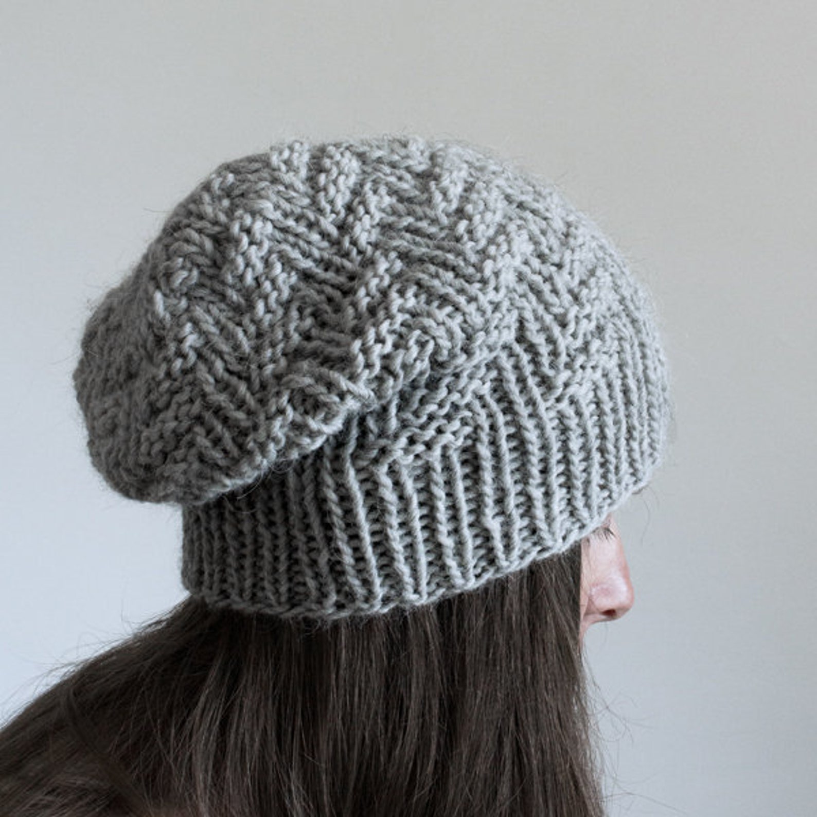 Spirited Knitting Pattern Slouchy Knit Hat Brome Fields - Etsy