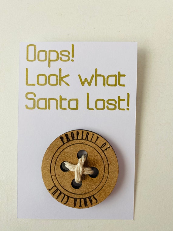 Santas Lost Button Wooden - Etsy