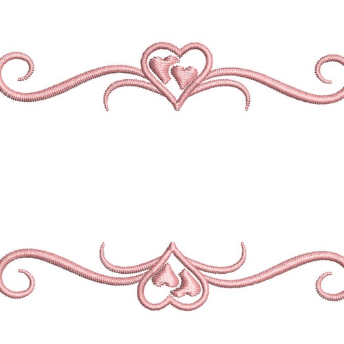 Heart Bordermachine Embroidery Design - Etsy