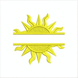 Sun 2 Split Monogram Frame instant Download Machine - Etsy