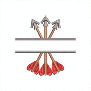 Sheaf of 3 Arrows Split Monogram Frame 2 instant Download - Etsy