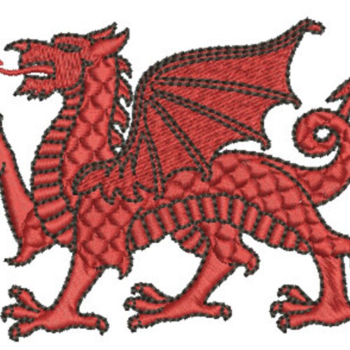 Welsh Dragon Machine Embroidery Design - Etsy