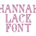 Hannah Lace Monogram Alphabet Font instant Download - Etsy