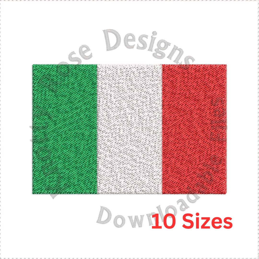 Italy Flag (instant Download) Machine Embroidery Design - Etsy