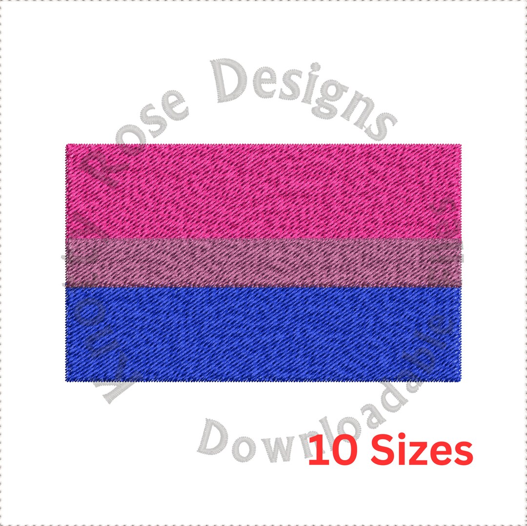 Bisexual Pride Flag 2 (instant Download) Machine Embroidery Design - Etsy