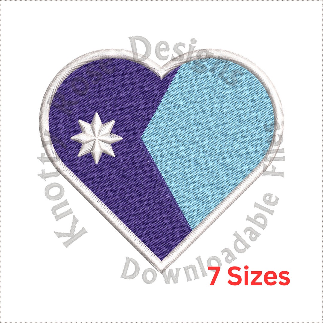 New Minnesota State Flag Heart (instant Download) Machine Embroidery ...