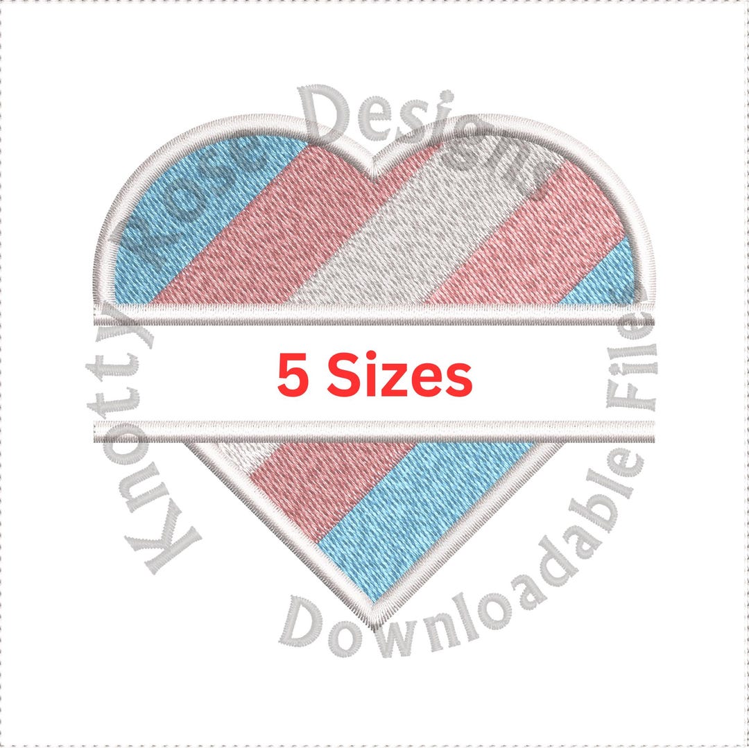 Heart Transgender Diagonal Pride Flag Split Frame (instant Download ...
