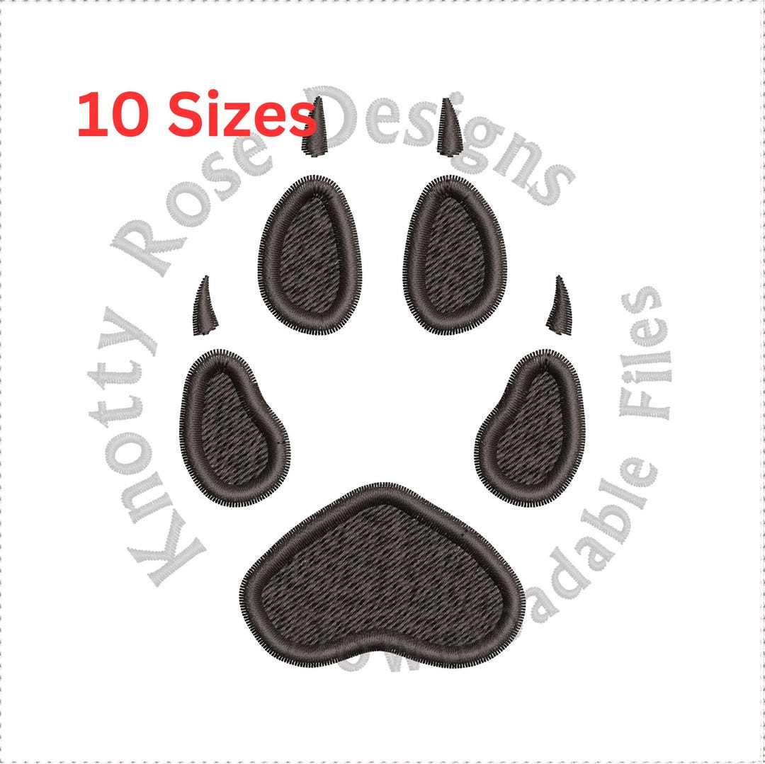 Fox Paw Print 1 (instant Download) Machine Embroidery Design - Etsy