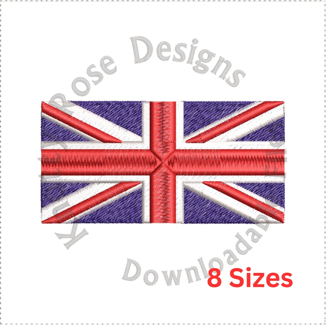 United Kingdom Flag Union Jack (instant Download) Machine Embroidery ...