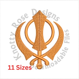 Sikh Khanda (instant Download) Machine Embroidery Design - Etsy