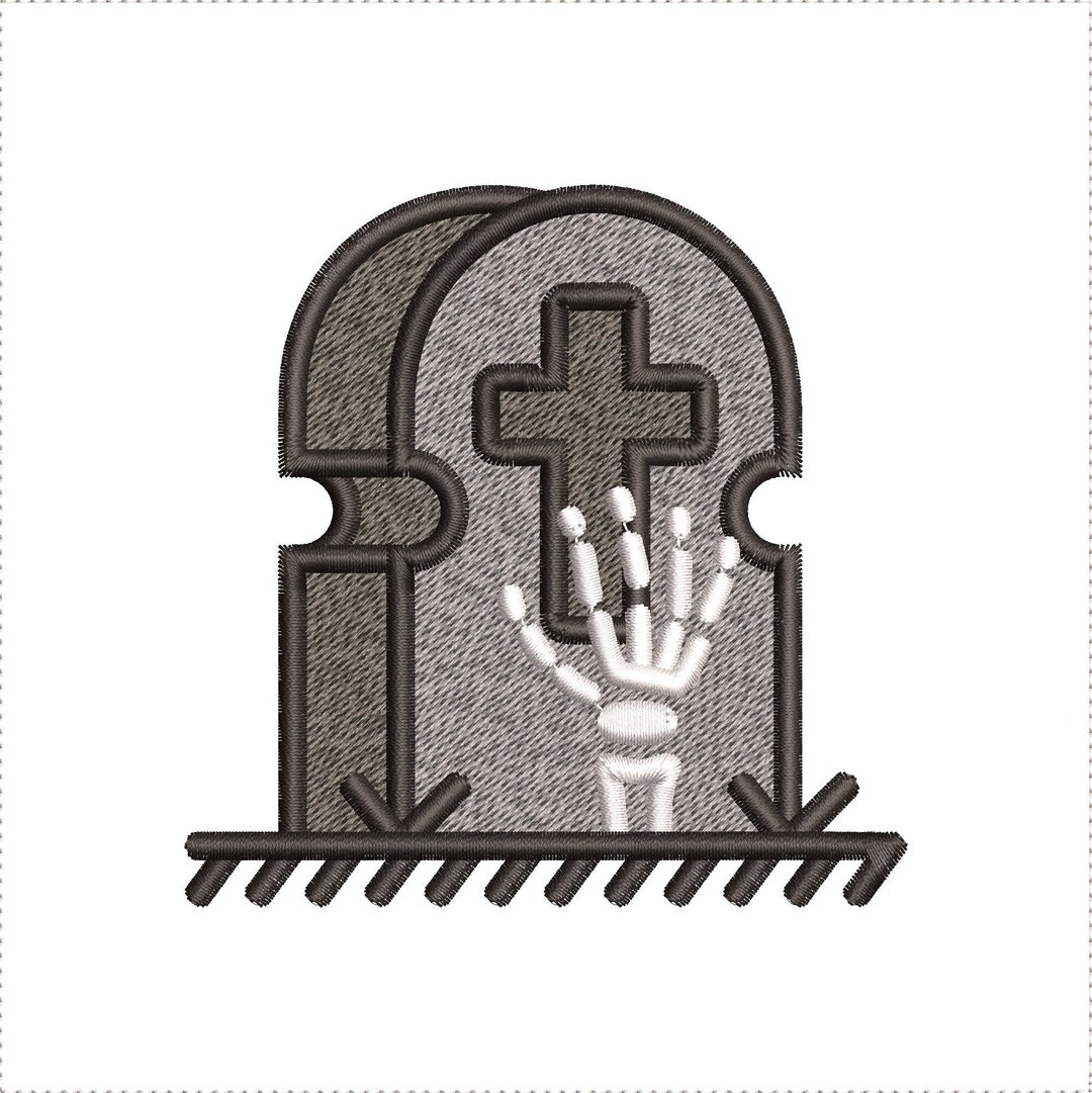 Gravestone With Skeleton Hand instant Download Machine - Etsy