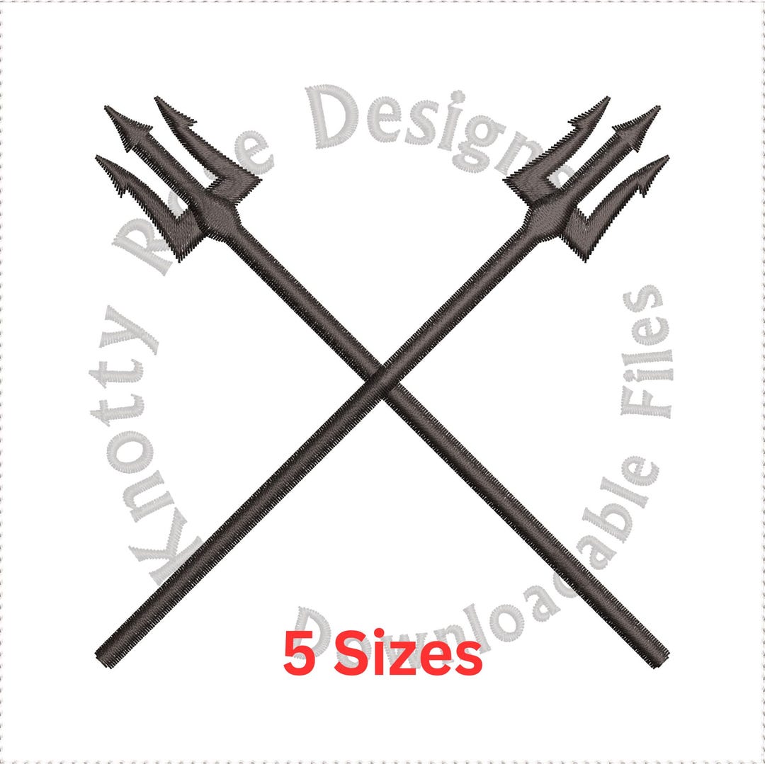 Crossed Tridents 1 (instant Download) Machine Embroidery Design - Etsy