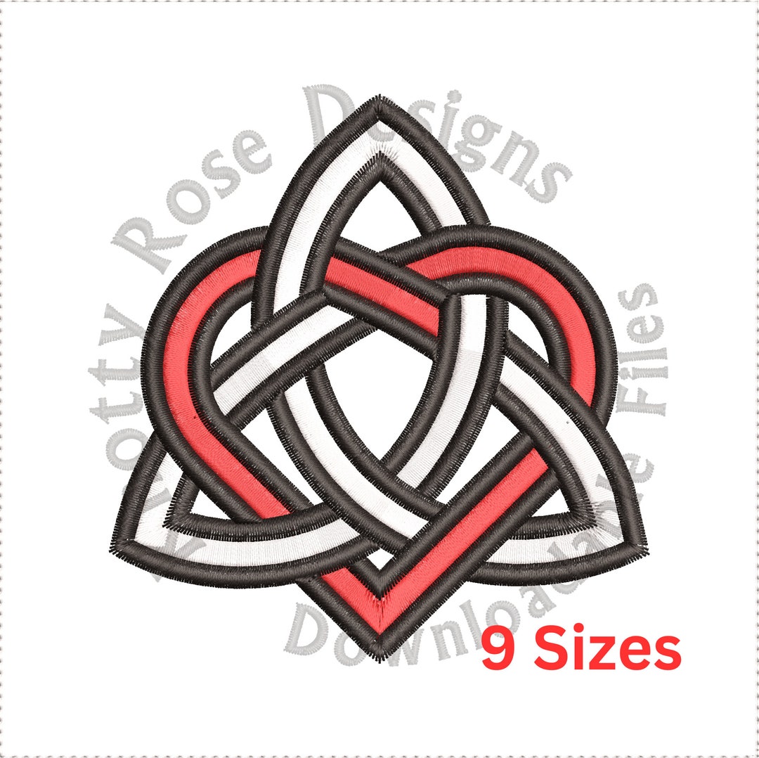 Celtic Knotwork Tri-knot With Heart (instant Download) Machine ...
