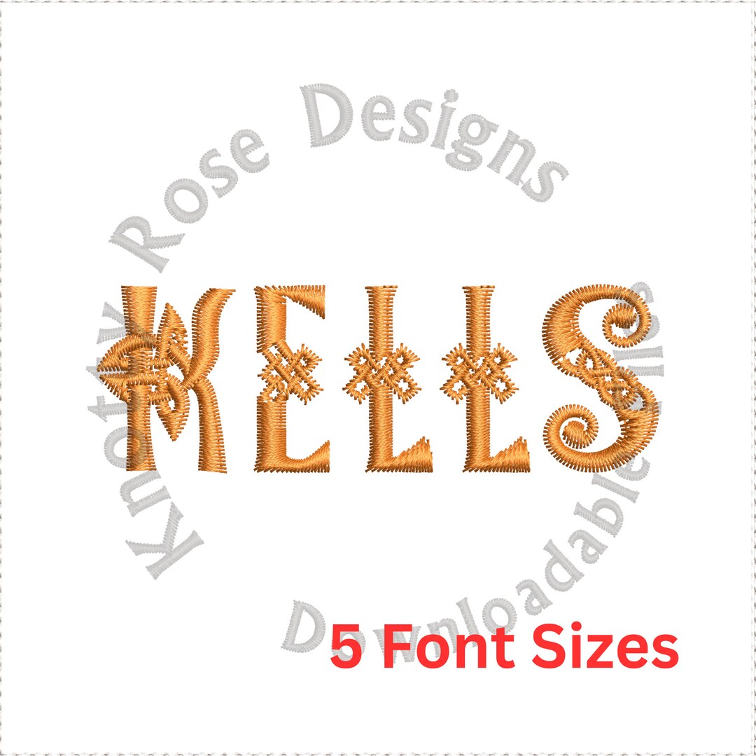 Kells - Celtic Knotwork Monogram Font (instant Download) Machine ...