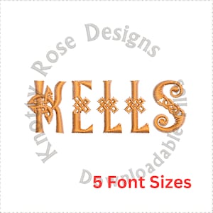 Kells - Celtic Knotwork Monogram Font (instant Download) Machine ...
