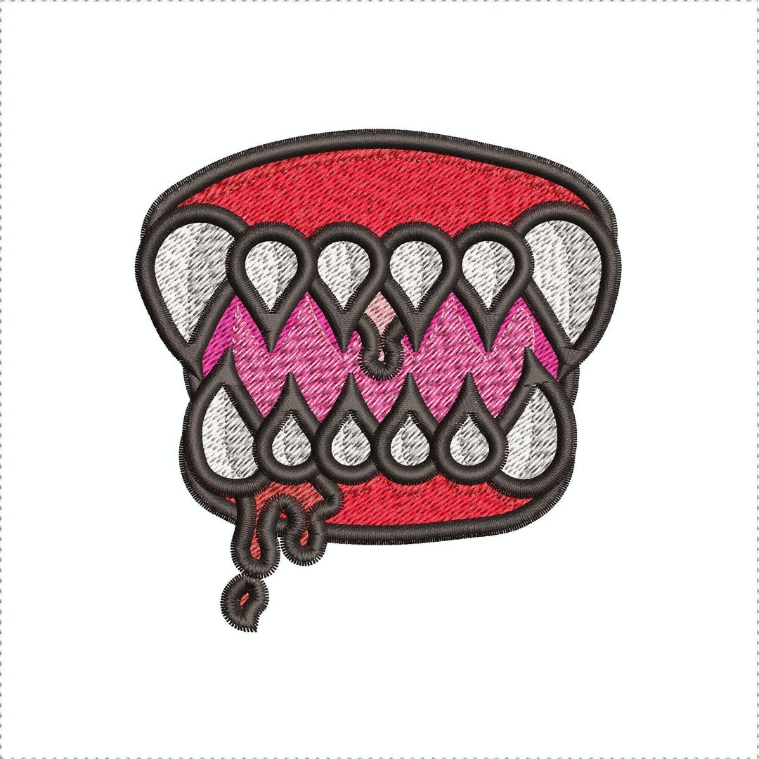Monster Fangs instant Download Machine Embroidery Design - Etsy