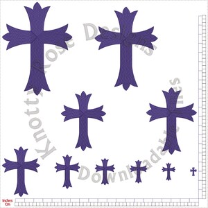 Patonce Latin Cross (instant Download) Machine Embroidery Design - Etsy