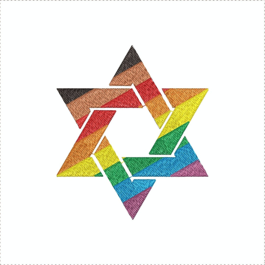 Star of David 3 LGBT Poc Pride Flag instant Download - Etsy