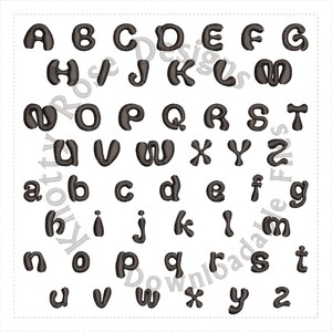 Jennifer - Font Monogram Alphabet (machine Embroidery Design) Instant ...