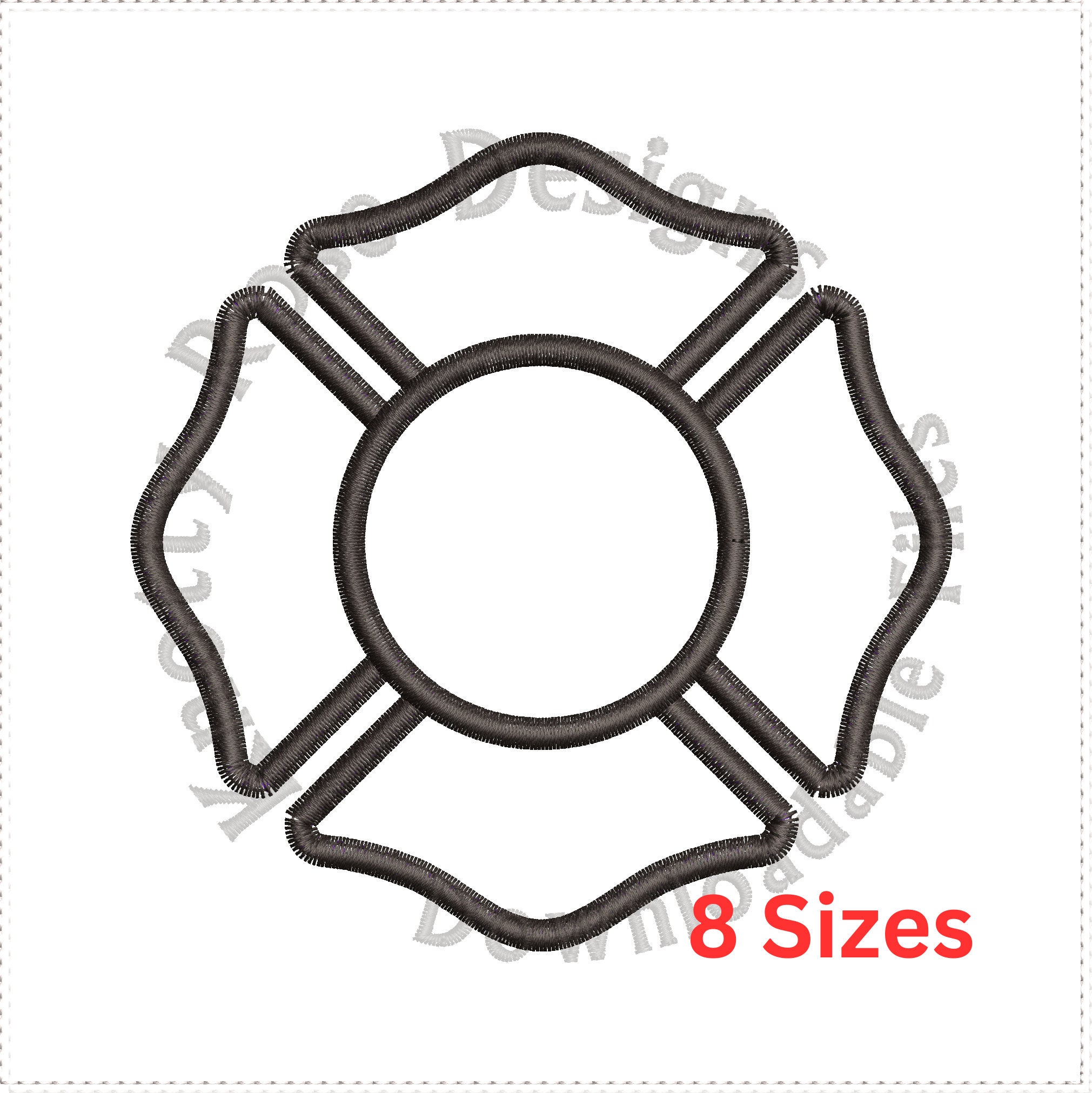 Applique Fireman's Maltese Cross 2 (instant Download) Machine ...