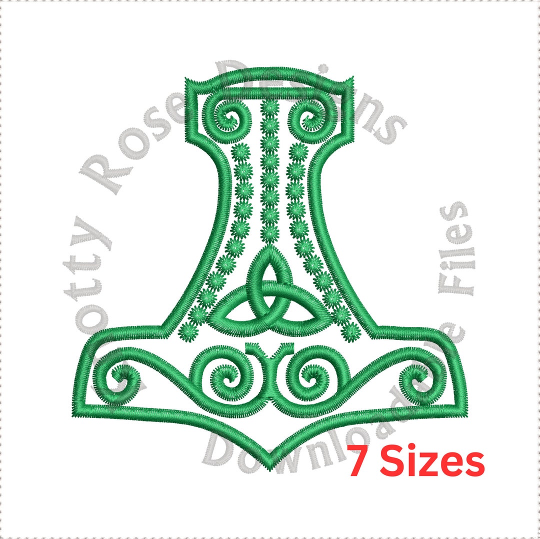 Thor's Hammer 1 (instant Download) Machine Embroidery Design - Etsy