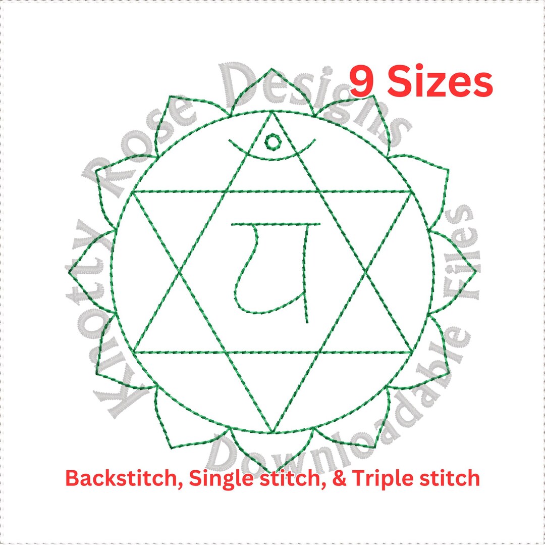 Anahata Heart Chakra Chakra C Outline (instant Download) Machine ...