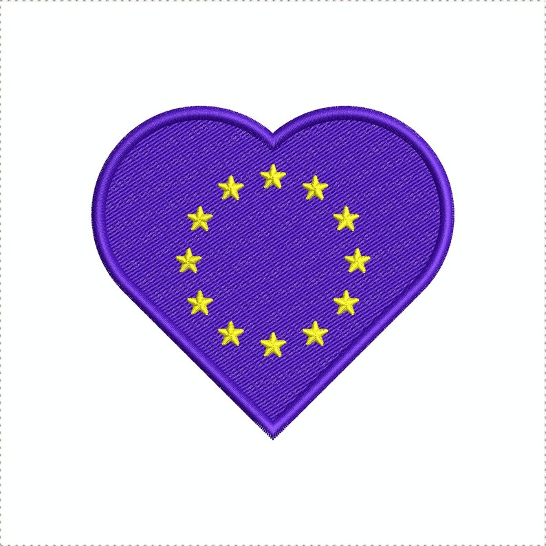 European Union Flag Heart instant Download Machine - Etsy