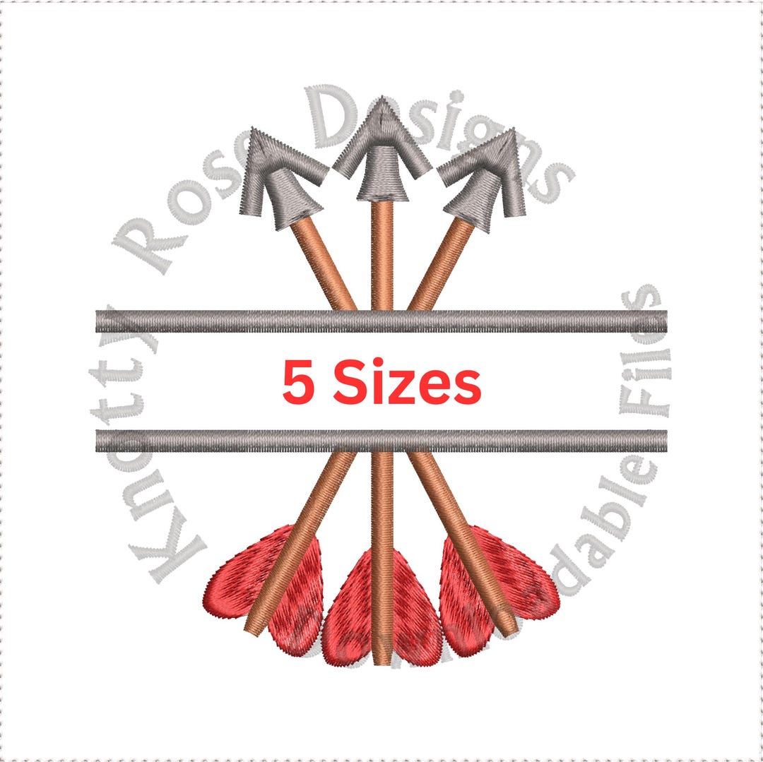 Sheaf of 3 Arrows Split Monogram Frame 2 (instant Download) Machine ...