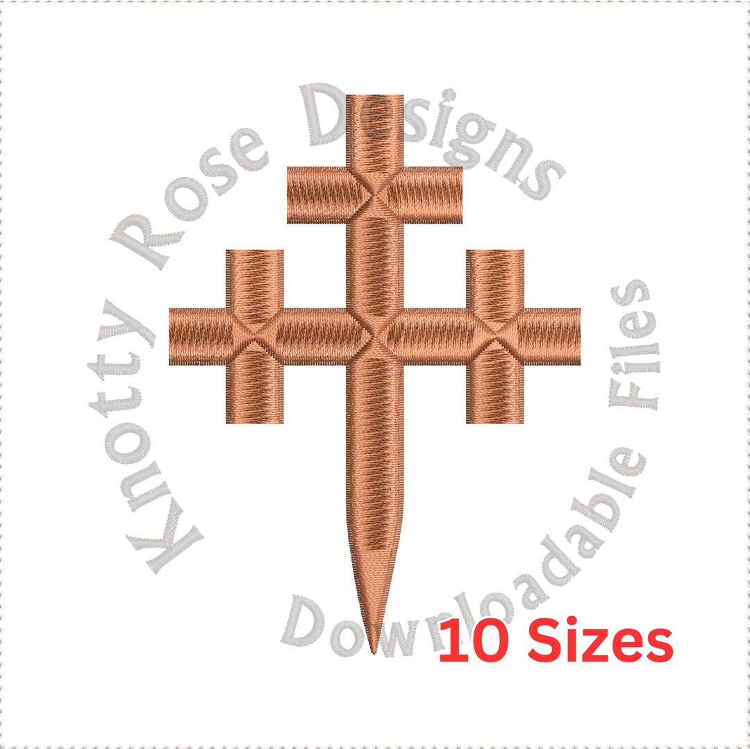 Fitched Crosslet Cross (instant Download) Machine Embroidery Design - Etsy