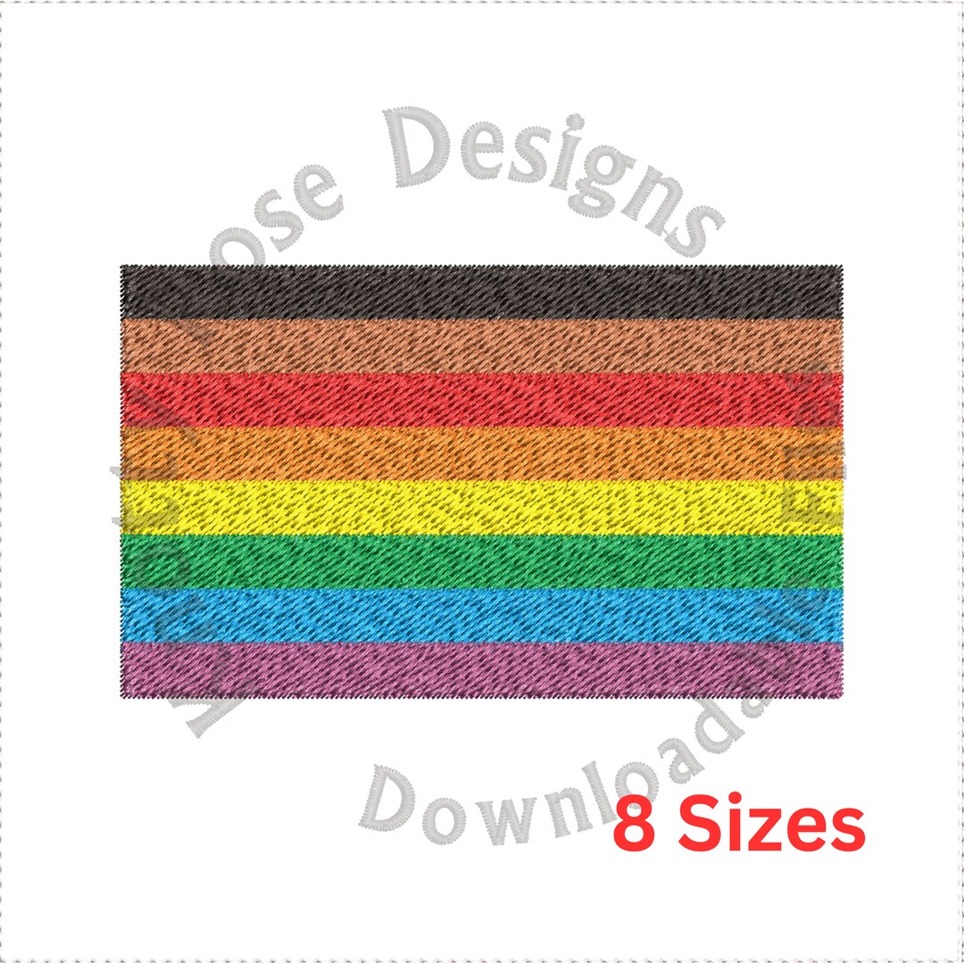 Pride Rainbow Flag LGBTQIA+ People of Color (digital Download) Machine ...