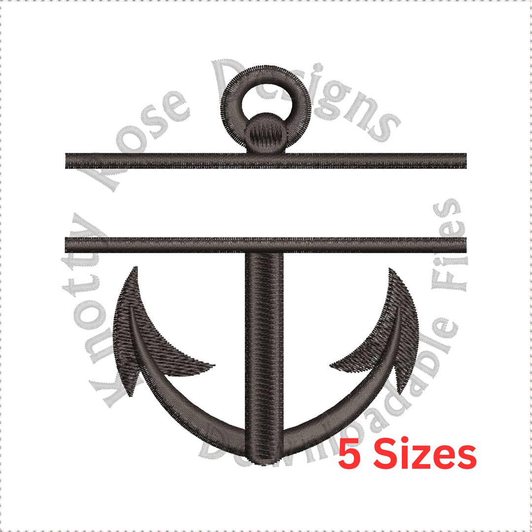 Anchor 2 Split Frame (instant Download) Machine Embroidery Design - Etsy