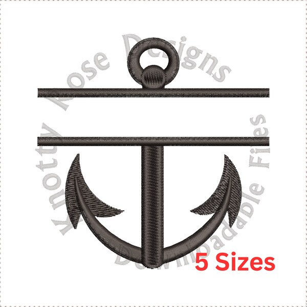 Anchor Monogram Embroidery Design - Etsy