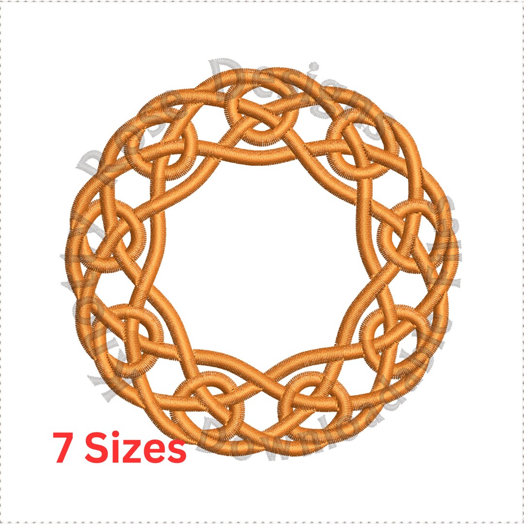 Celtic Knotwork Frame Circle 1 (instant Download) Machine Embroidery ...