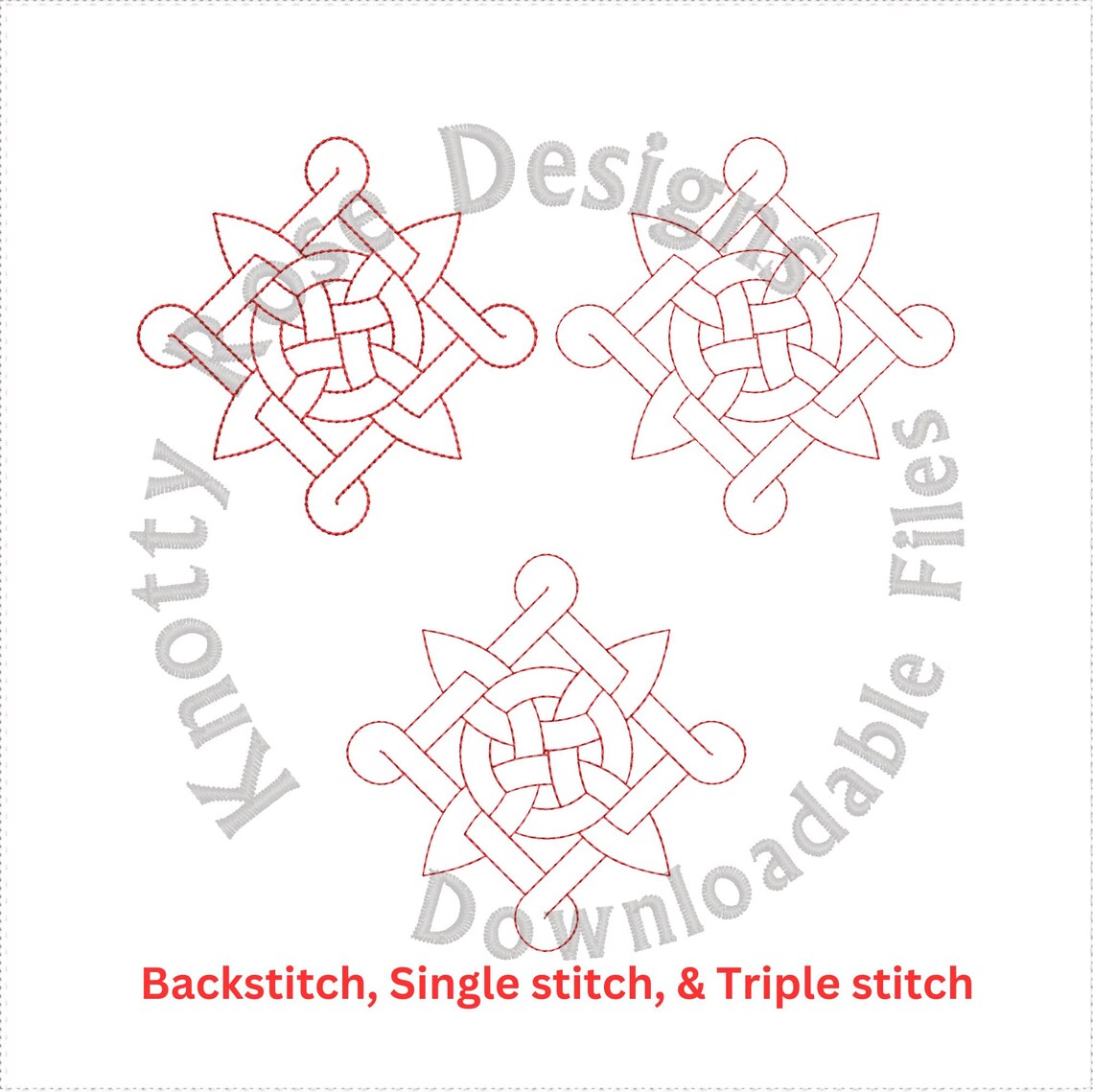 Heraldic Lacy Knot 2 (instant Download) Machine Embroidery Design ...