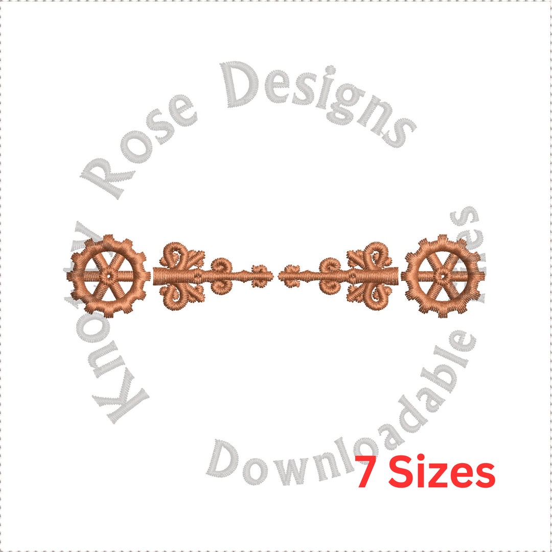 Steampunk Bar Flourish 2 (instant Download) Machine Embroidery Design ...