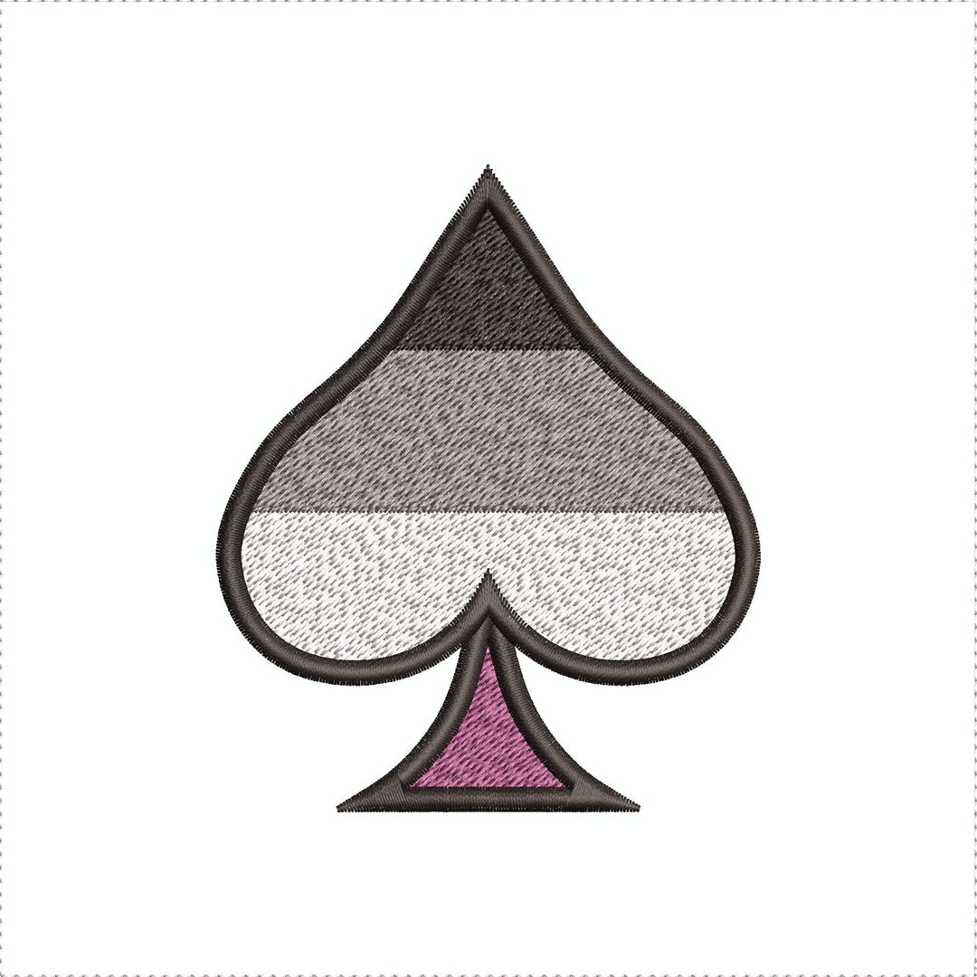Ace Asexual Pride Flag Spade instant Download Machine Embroidery Design ...