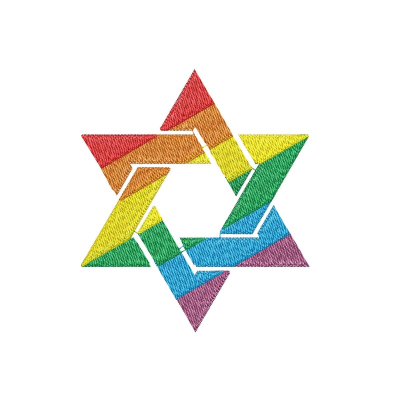 Star of David 4 LGBT Pride Flag instant Download Machine - Etsy