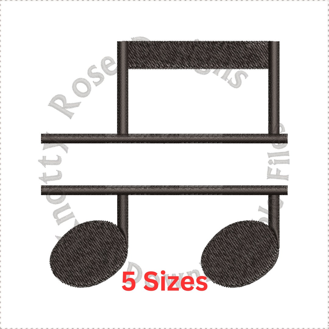 Musical Eighth Notes Pair Split Frame (instant Download) Machine ...