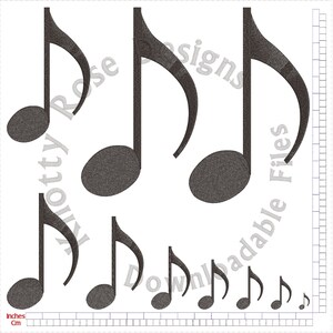 Music Eighth Note (instant Download) Machine Embroidery Design - Etsy