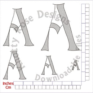 Hannah Lace - Monogram Alphabet Font (instant Download) Machine ...