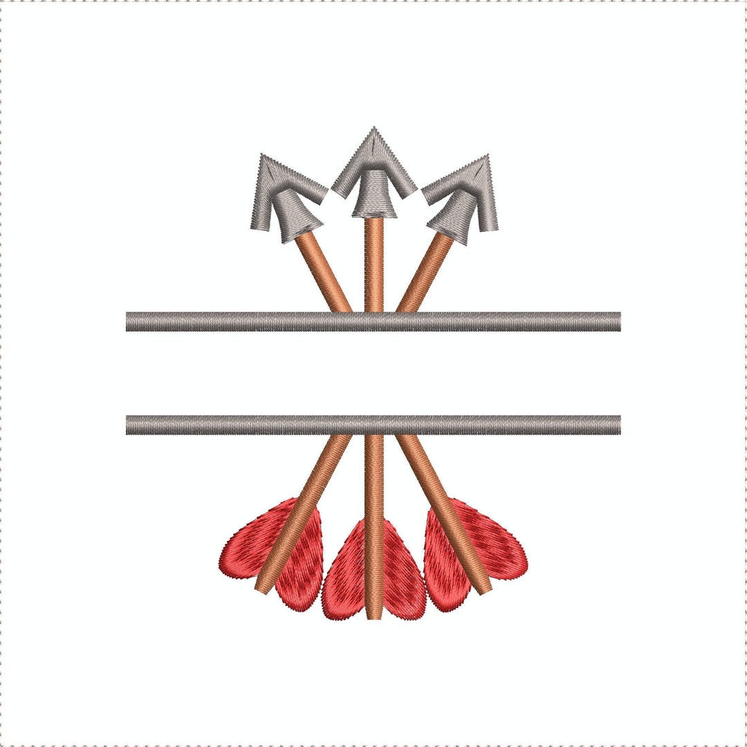 Sheaf of 3 Arrows Split Monogram Frame 2 instant Download - Etsy