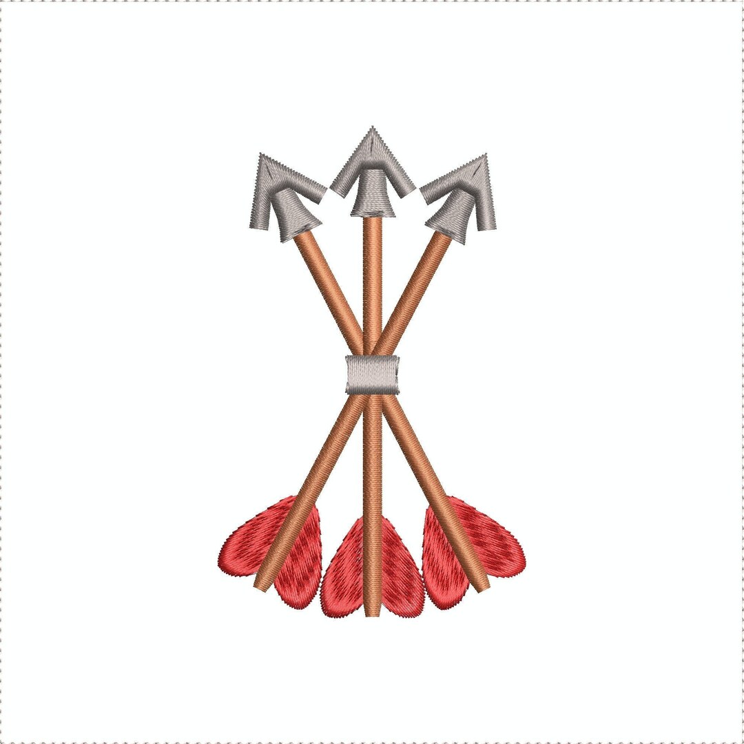 Sheaf of 3 Arrows 2 instant Download Machine Embroidery - Etsy