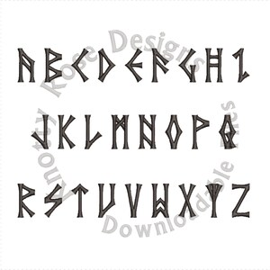 Runish - Fake Rune Font (instant Download) Machine Embroidery Design - Etsy