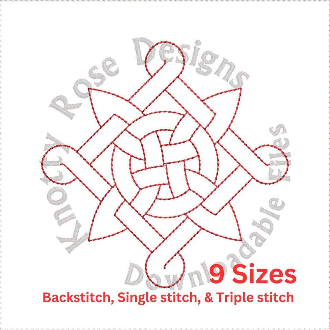 Heraldic Lacy Knot 2 (instant Download) Machine Embroidery Design ...