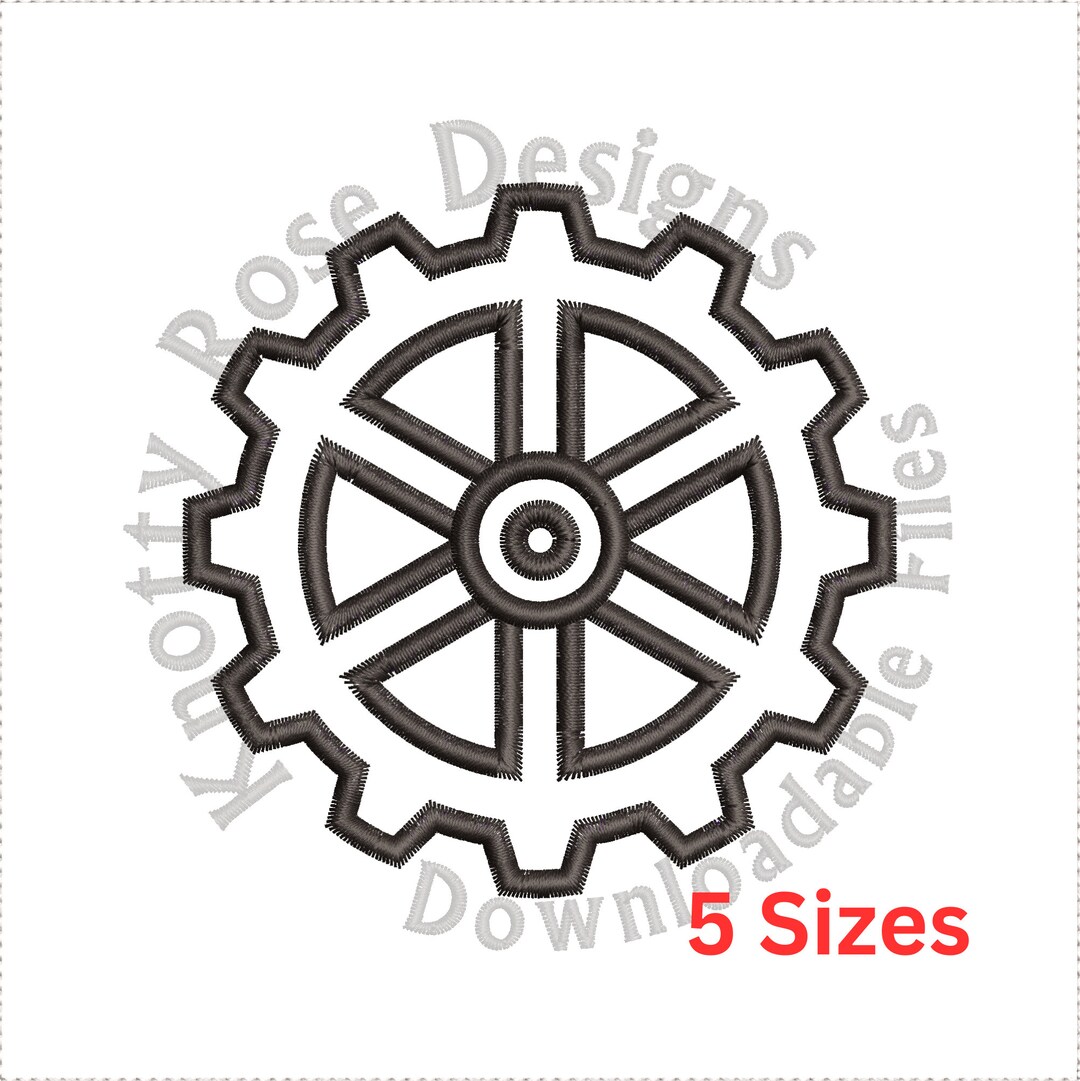Applique Steampunk Cog Flourish 1 (instant Download) Machine Embroidery ...