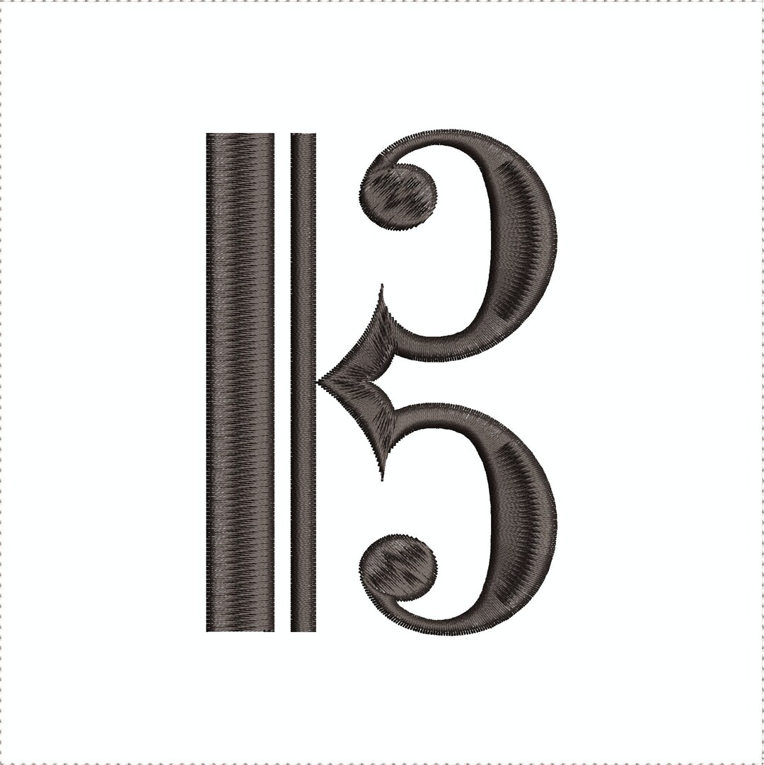 Musical Alto Clef instant Download Machine Embroidery Design - Etsy